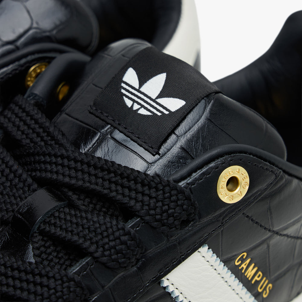 adidas x BAPE Campus 00s World Cup Core Black / Off White - Gold Metal ...
